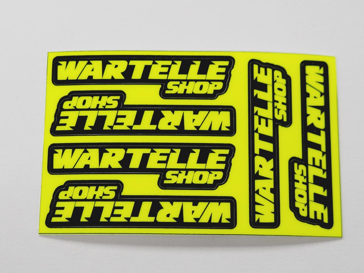 Sticker Wartelle Shop 75x45 (différentes couleurs) WS-LINE